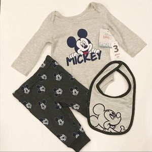 Disney | Matching Sets | Nwt Disney Baby Mickey Mouse 3 Piece Outfit 36 ...